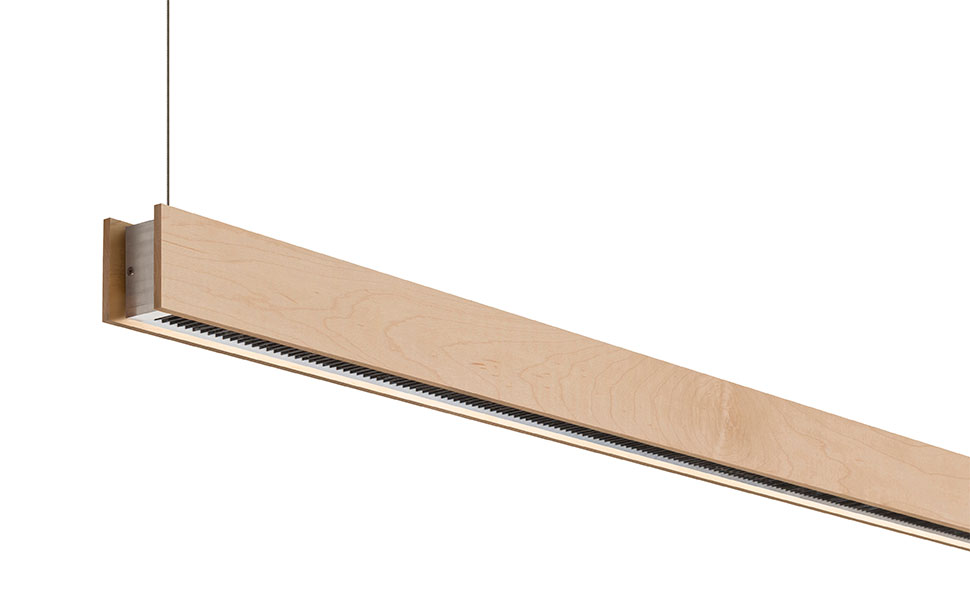 Glide Wood Downlight Suspension 24VDC Remote End Feed | PureEdge Lighting