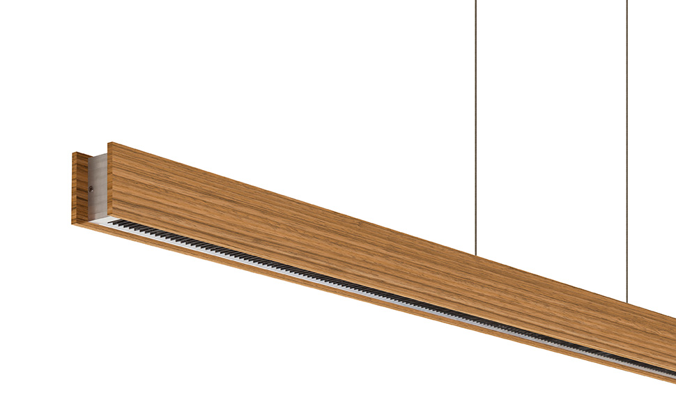 PureEdge Lighting - Glide Wood UpDown Lighting Center Feed With Power