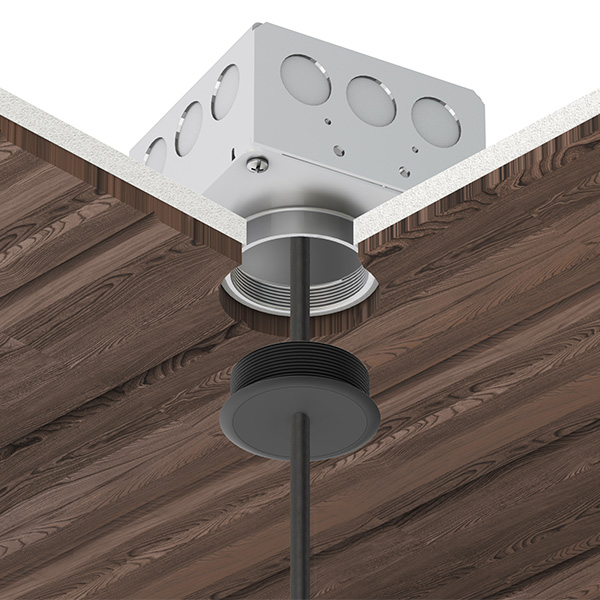 PureEdge Lighting - Vanishing Point 120VAC Pendant Connection Ceiling ...